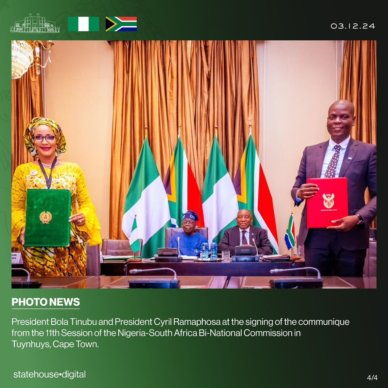 Otuaro Hails Tinubu’s Effective Leadership At Nigeria-South Africa Commission Meeting – OAPAP